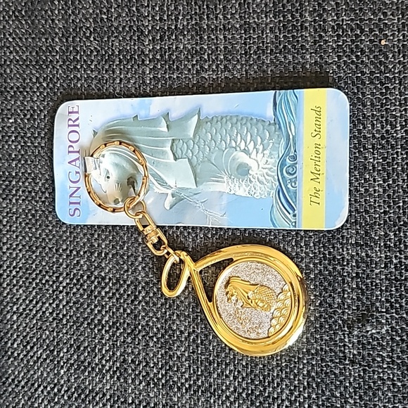 Accessories | Singapore The Merlion Stands Gold Keychain | Poshmark